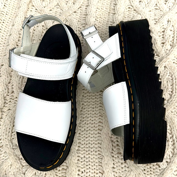 Dr. Martens | Shoes | Free People X Dr Martens Voss Quad Leather Platform Sandals Sz 9 | Poshmark